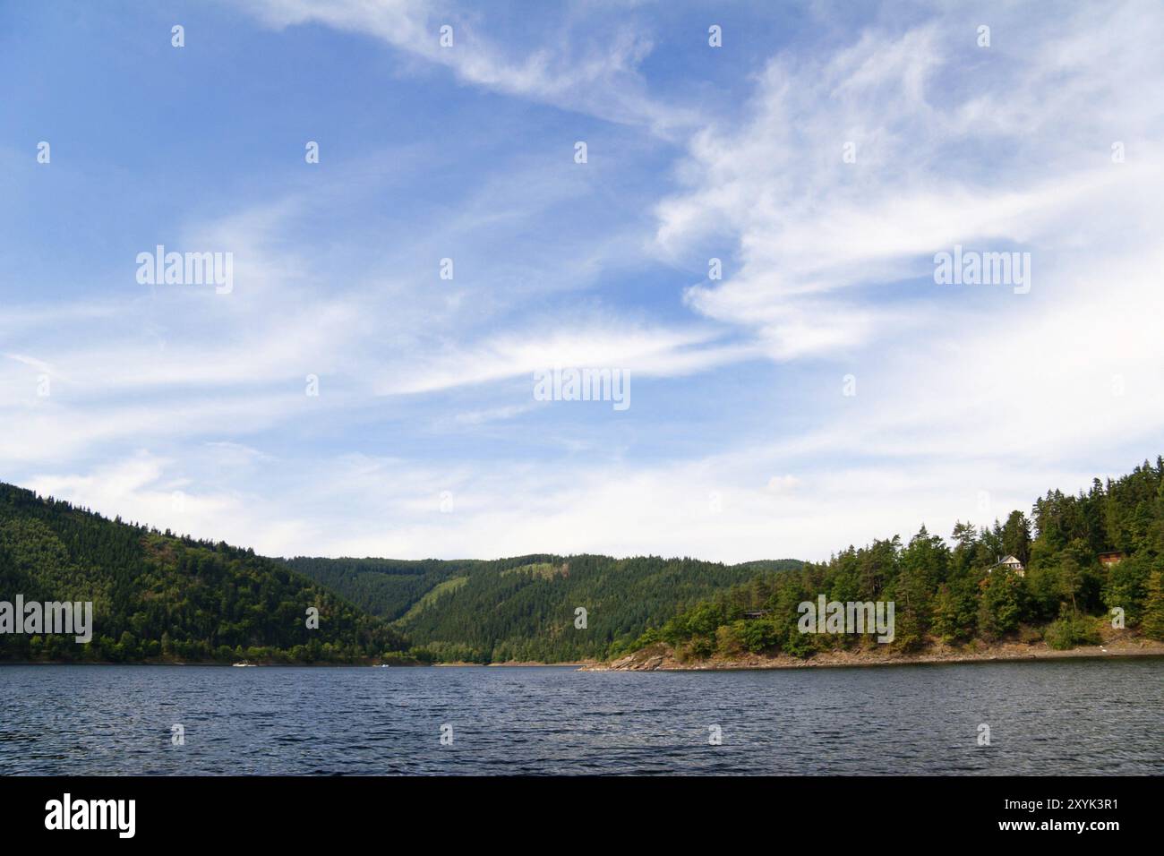 On the Hohenwarte reservoir in Thuringia, the fourth largest reservoir ...