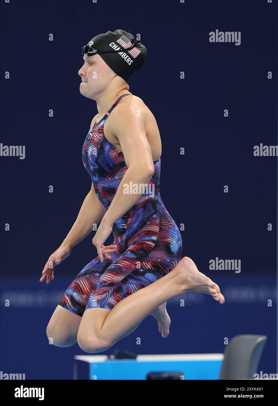 Paris, France. August 29th 2024. Olivia Chambers of Team USA warms up ...