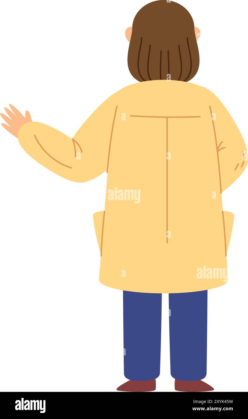 Back view woman alone Stock Vector Images - Alamy
