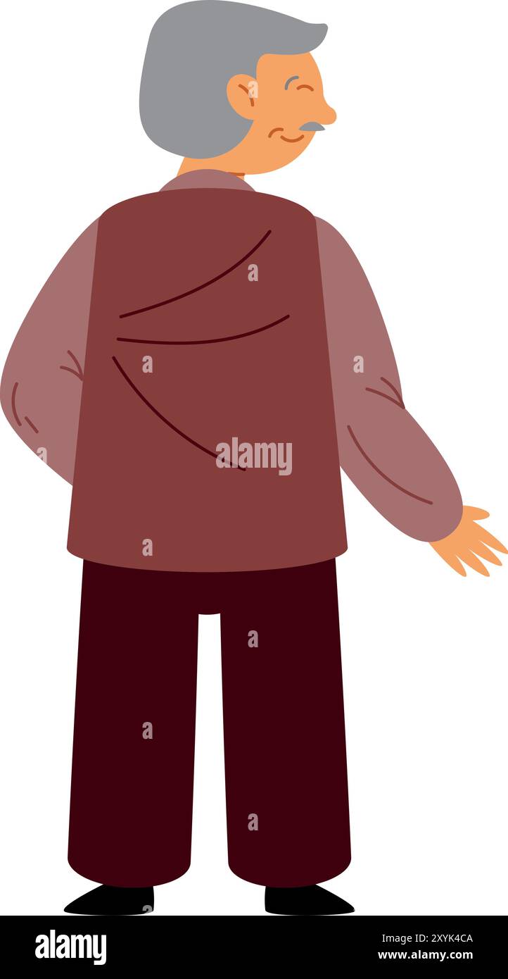 Man asian back view Stock Vector Images - Alamy