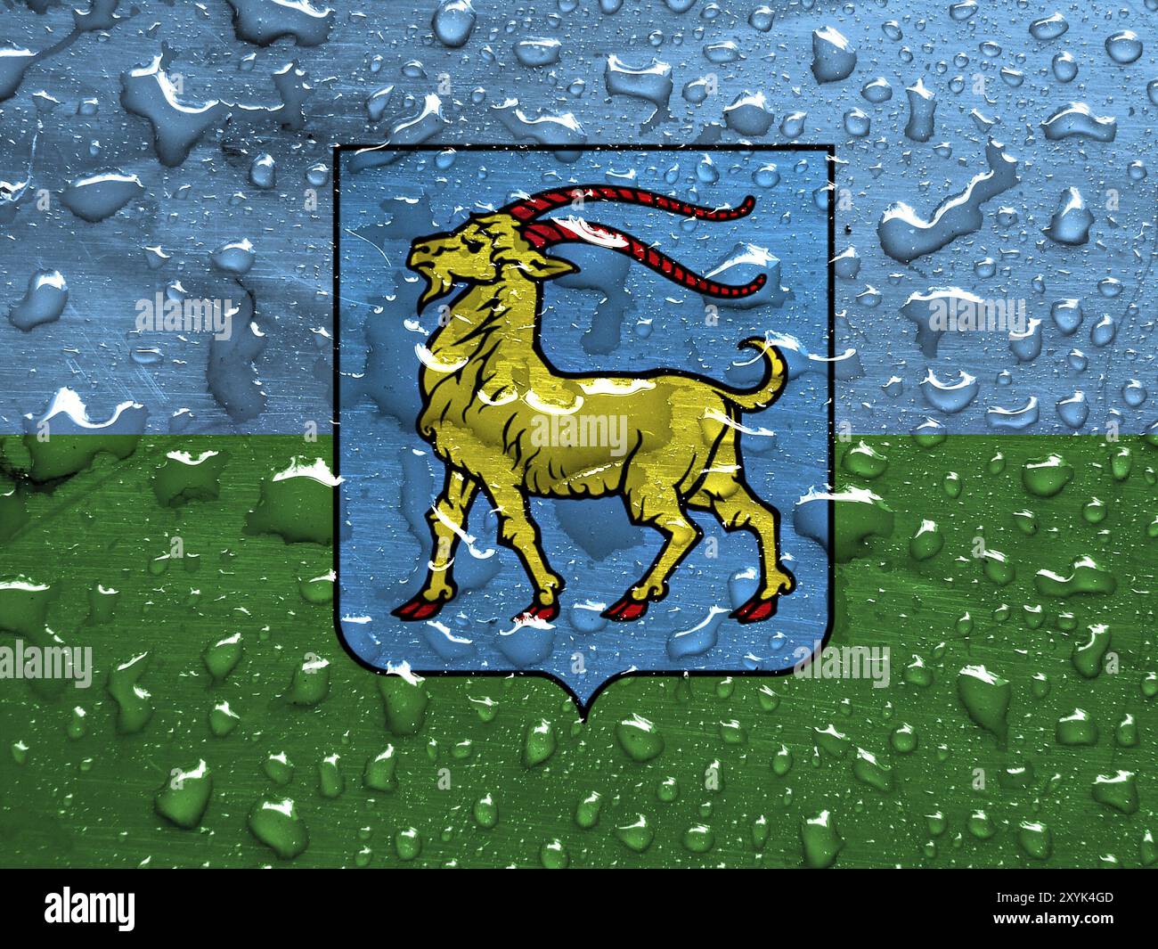 Flag of Istria County with rain drops Stock Photo - Alamy