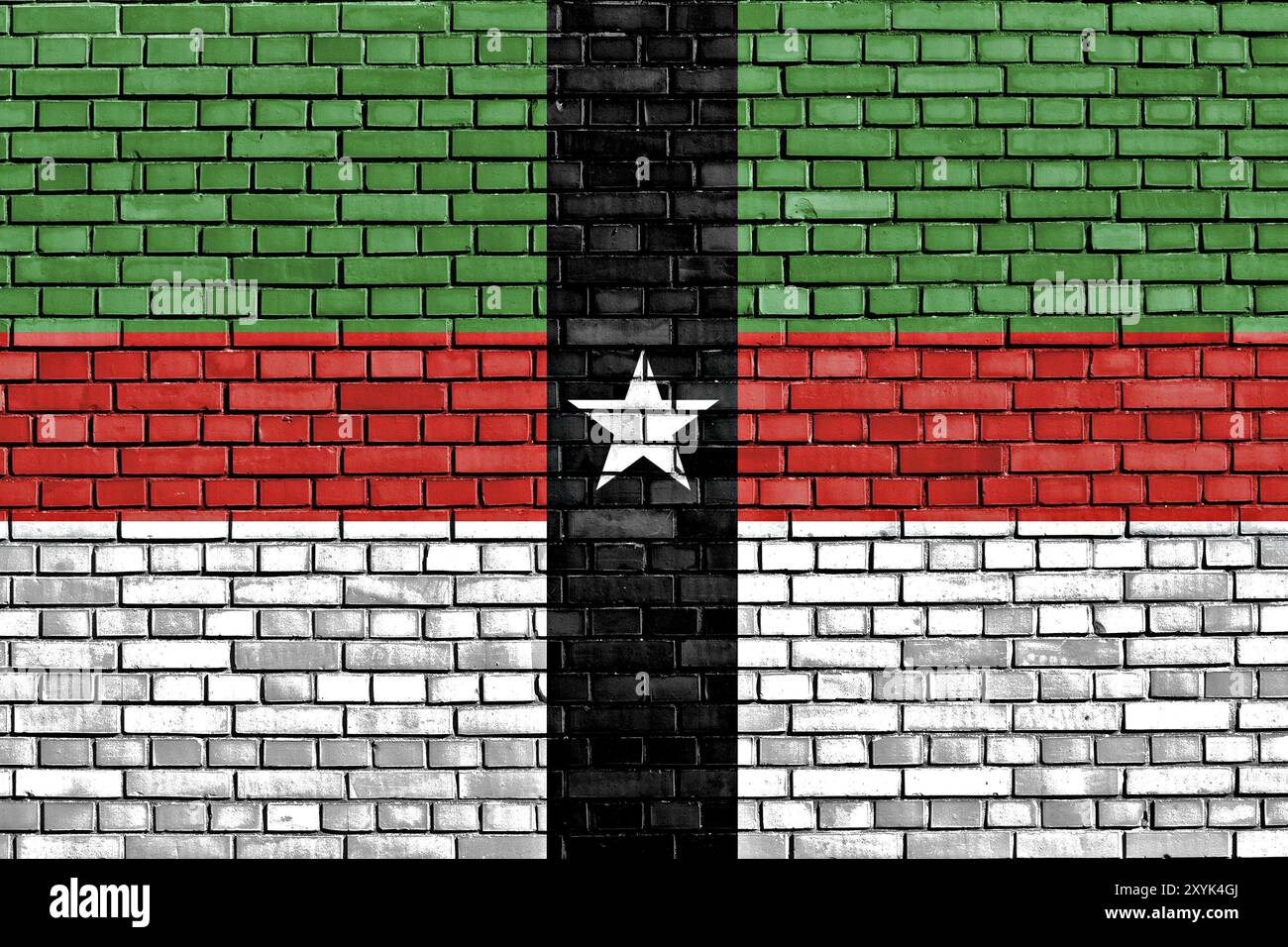 Flag of Denison painted on brick wall Stock Photo - Alamy