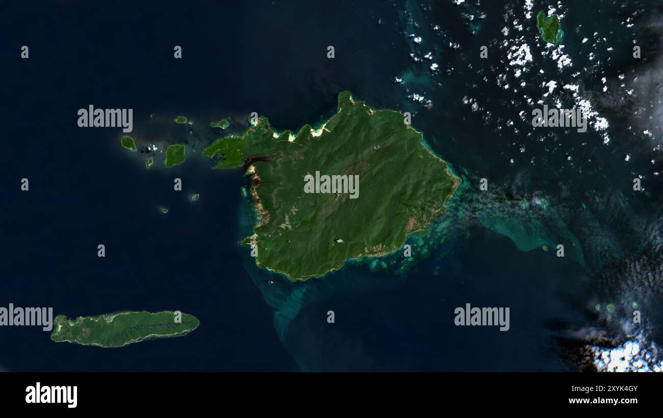 Pulau Karimata in the South China Sea on a satellite image taken in ...