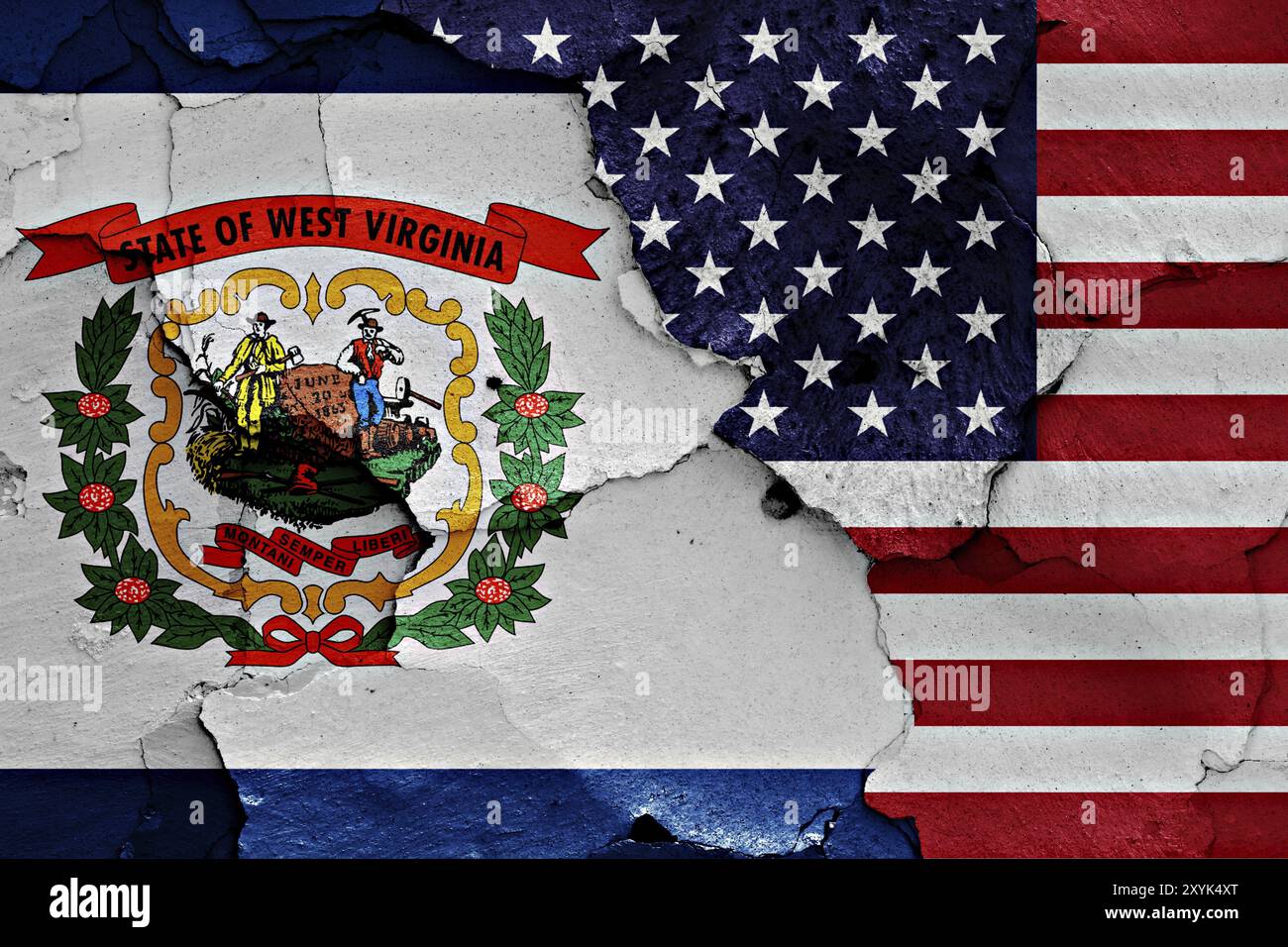 Us west virginia state flag hi-res stock photography and images - Alamy