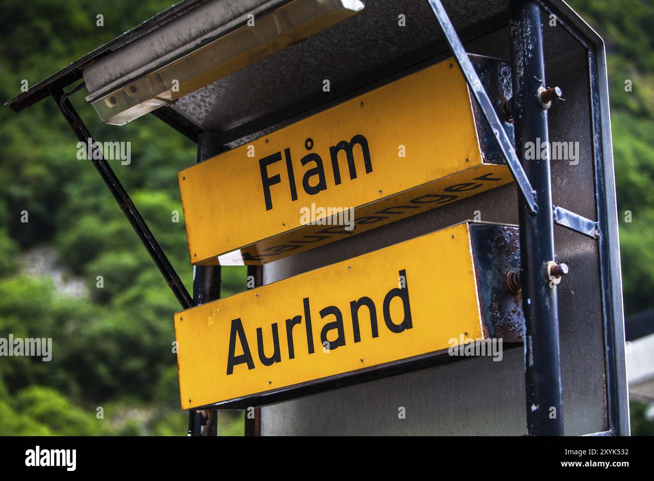 Public transportation bus stop sign signs information hi-res stock ...