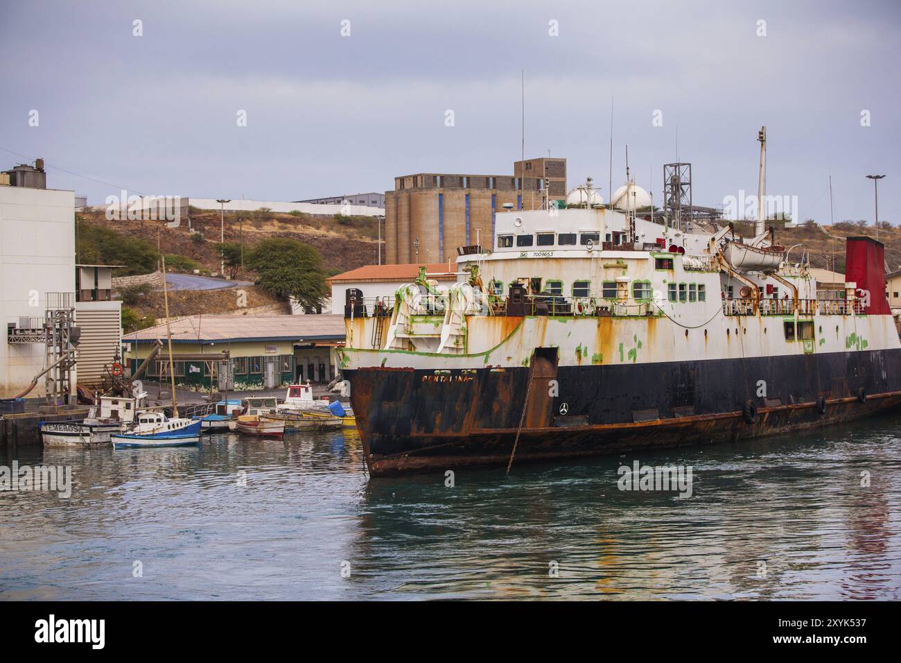Rusty ferry in a harbour Stock Photo - Alamy