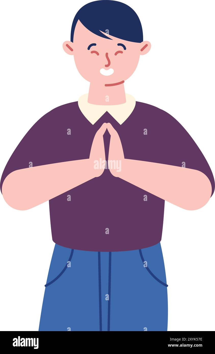 chinese man character illustration isolated Stock Vector Image & Art ...