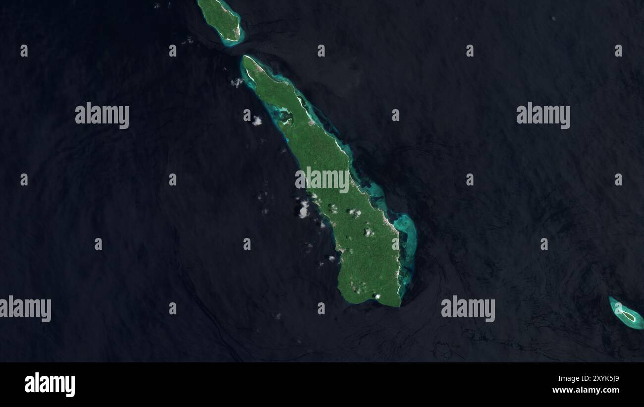 Pulau Kisyui in the Ceram Sea on a satellite image taken in October 16 ...