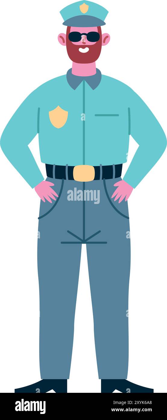 Policeman stands Stock Vector Images - Alamy
