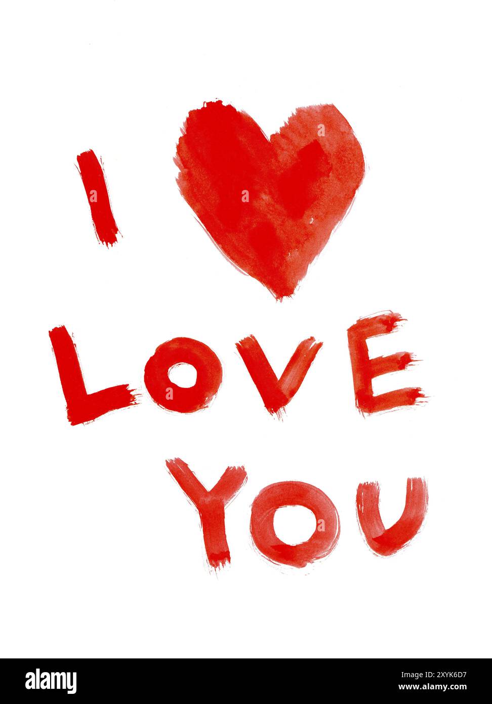 Abstract love symbol and words on white background Stock Photo - Alamy