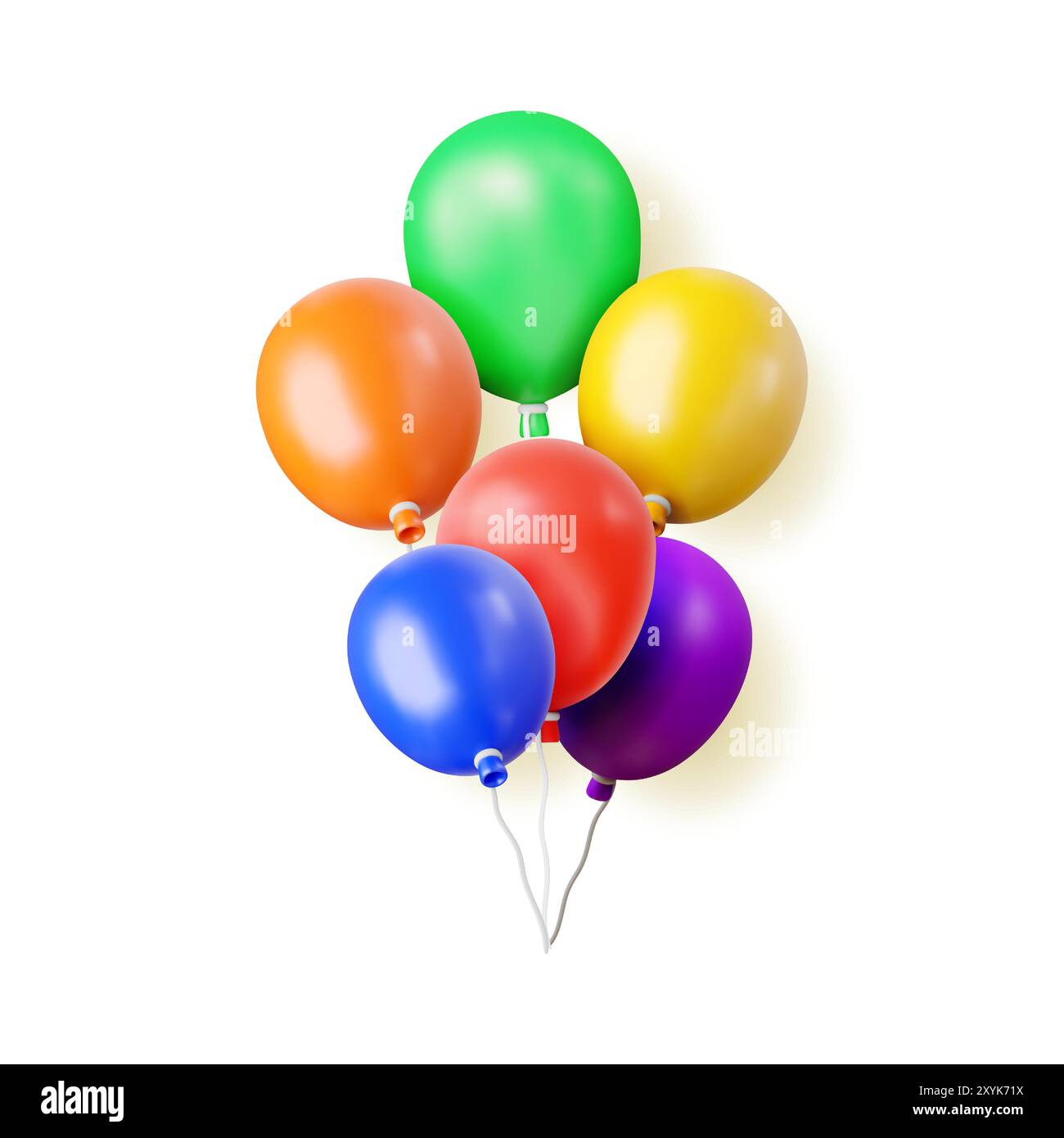 3D bunch of color balloon isolated Stock Vector Image & Art - Alamy