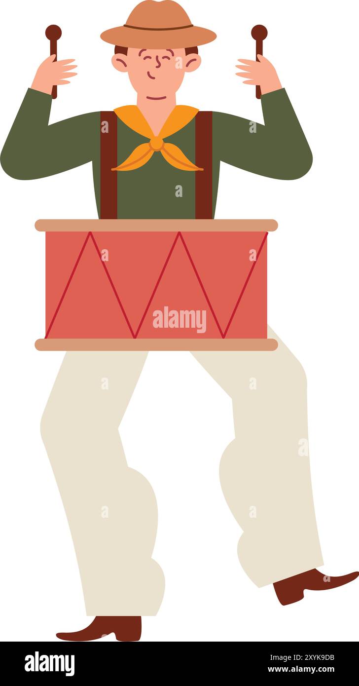 cowboy playing in country music band isolated Stock Vector Image & Art ...