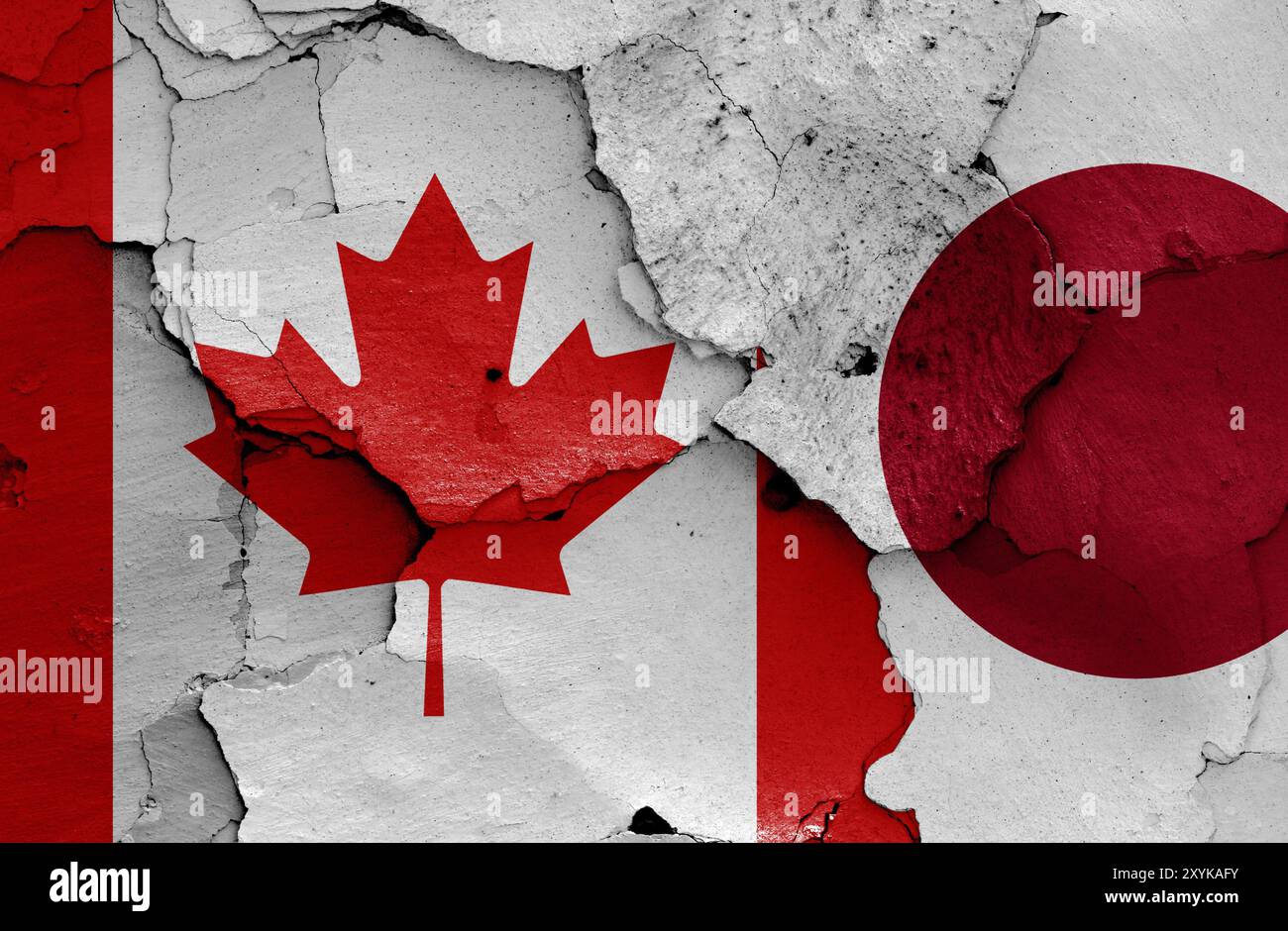 Japan canada flag hi-res stock photography and images - Alamy