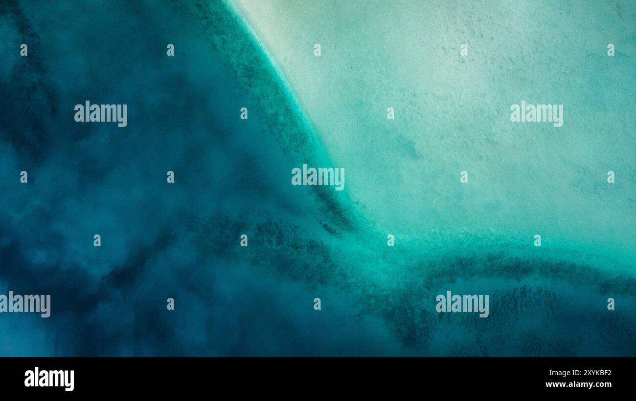 Turquoise and blue waters of Lake Michigan from the sky Stock Photo - Alamy