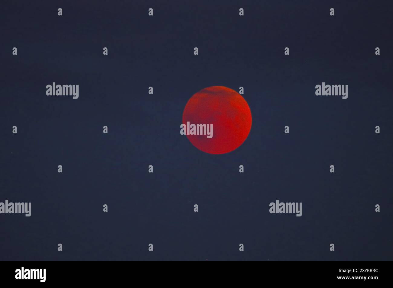 Lunar eclipse with blood moon, total lunar eclipse with red shining ...