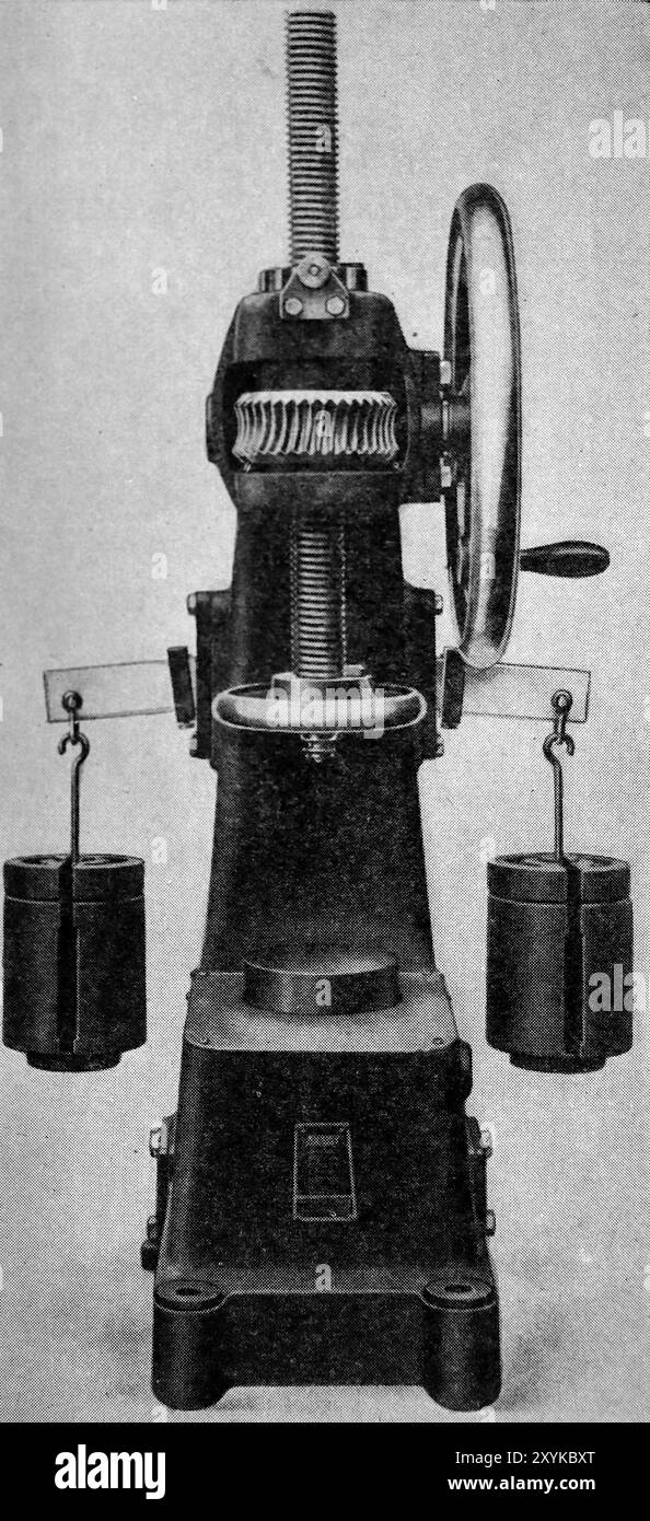 An Avery (Birmingham, England) ball hardness testing machine for ...