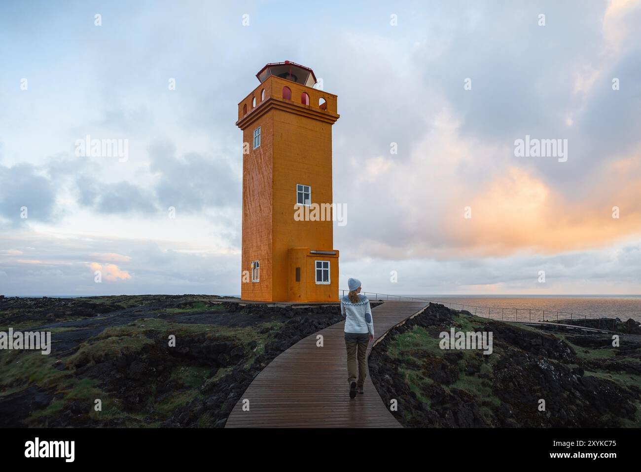 Bright orange lighthouse hi-res stock photography and images - Alamy