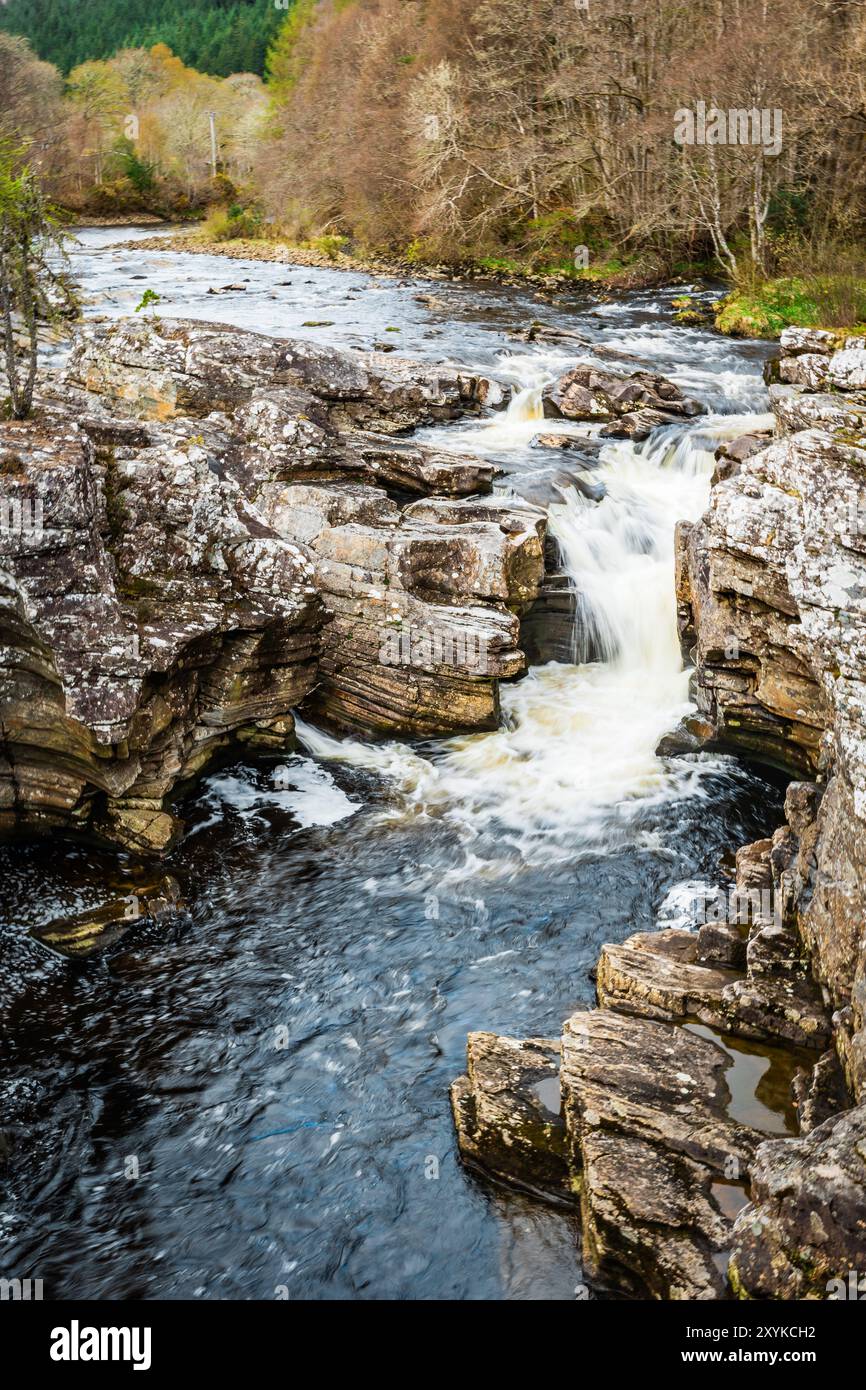 Rocky and Secluded Scottish Waterfall Stock Photo - Alamy