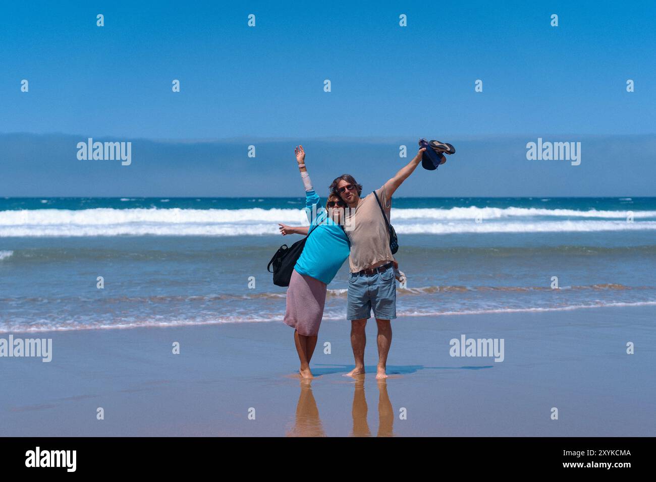 Old friends hugging hi-res stock photography and images - Alamy