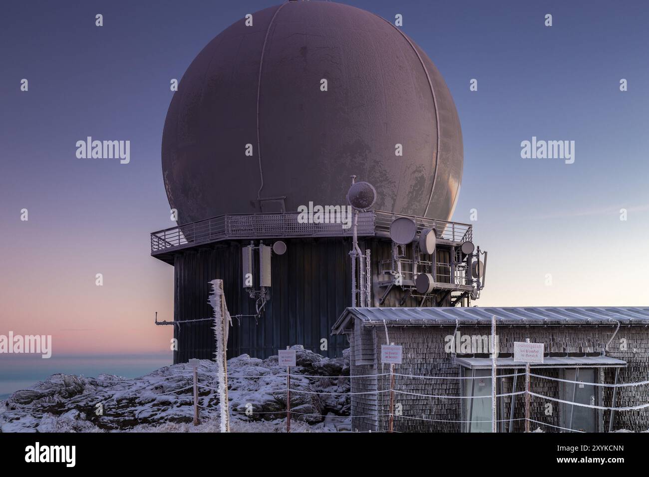 Radar system on the Grosser Arber Stock Photo - Alamy
