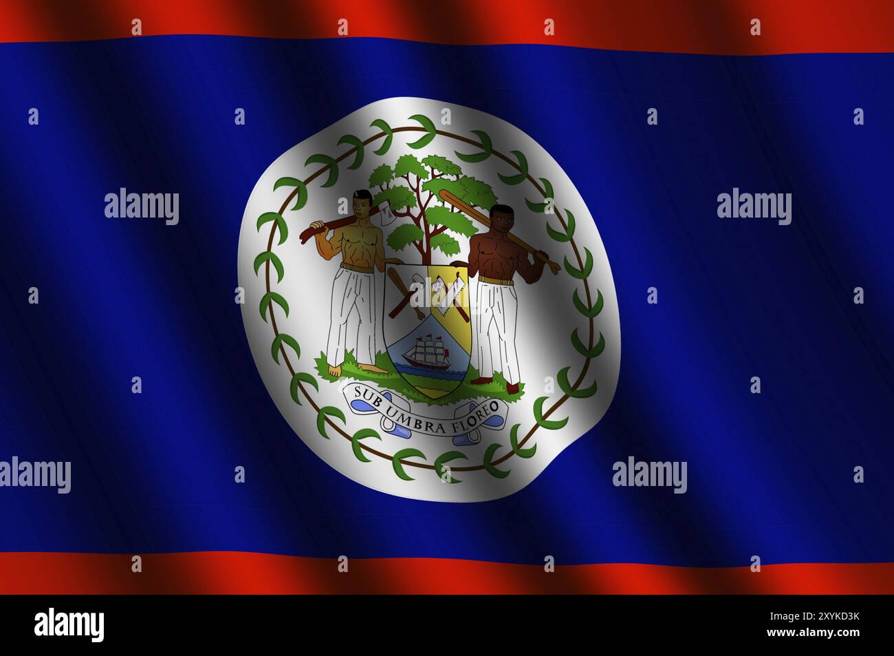 Flag of belize waving hi-res stock photography and images - Alamy