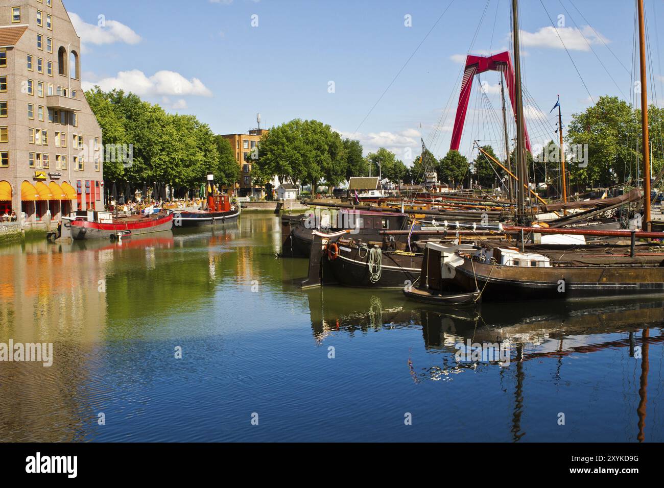 Small harbour basin in Rotterdam near the Cube Houses and the Willems ...