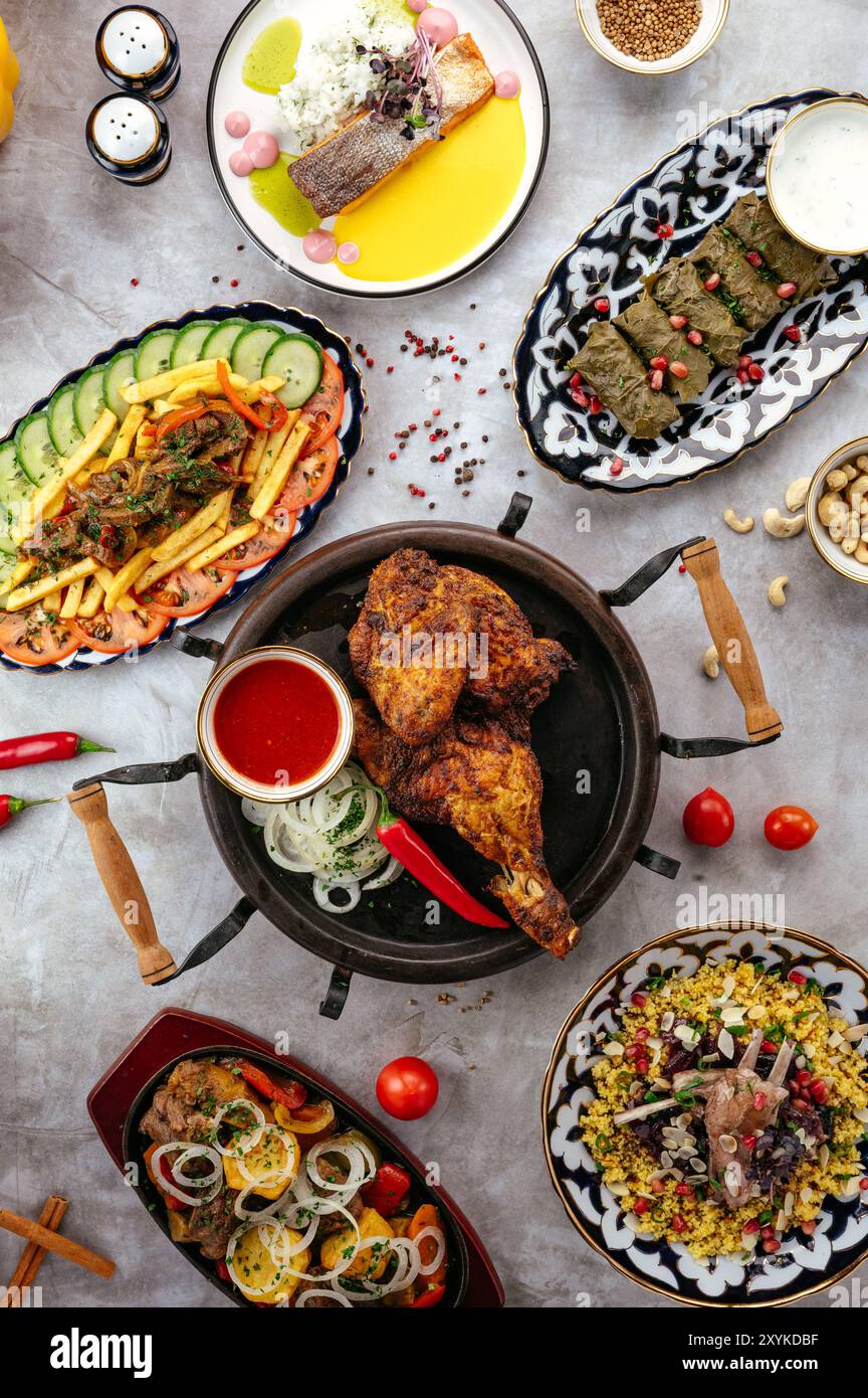 Fried chicken vegetable sauce hi-res stock photography and images - Alamy