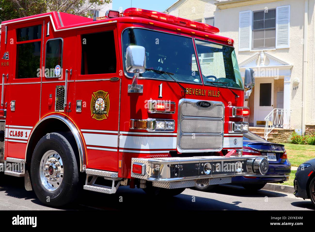BEVERLY HILLS Fire Department Paramedic truck Stock Photo - Alamy