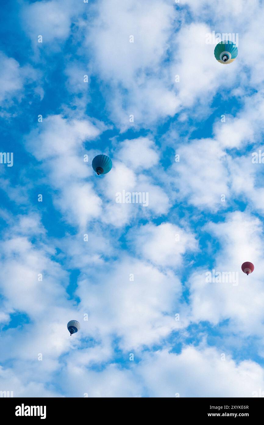 Festive balloons flying in sky hi-res stock photography and images - Alamy