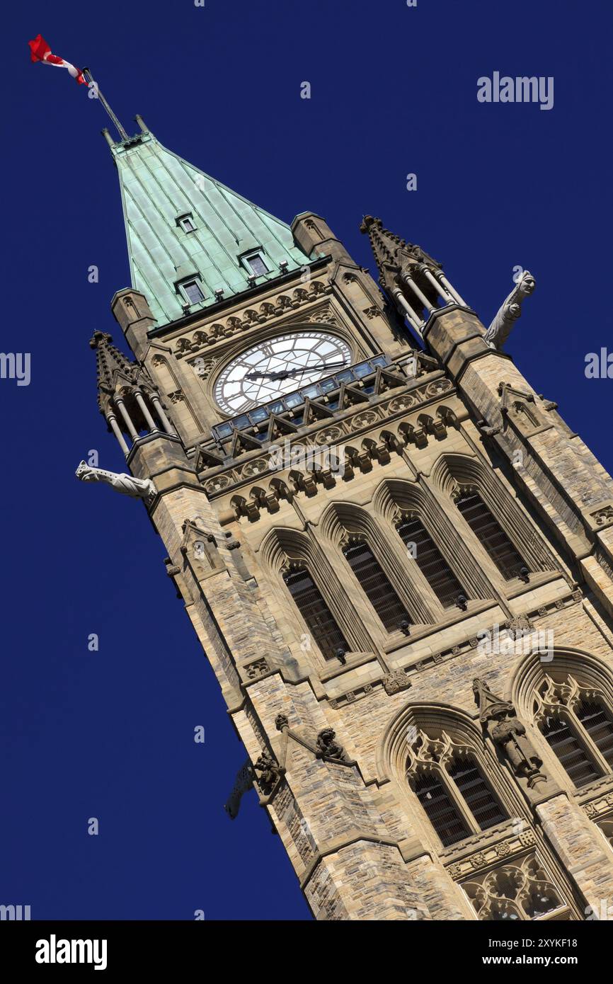 The tower of the parliament building in Ottawa Stock Photo - Alamy