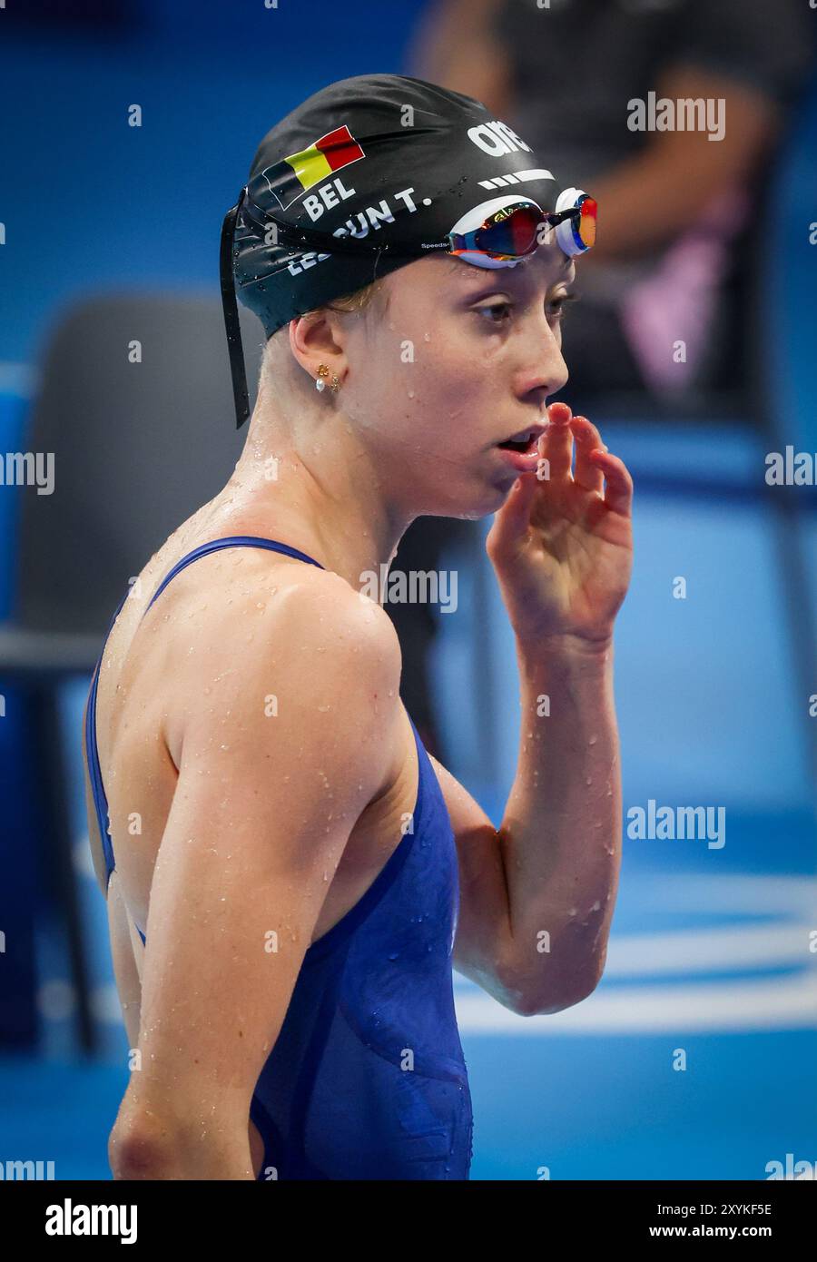 Belgian Tatyana Lebrun supporters pictured after the heat of the women ...