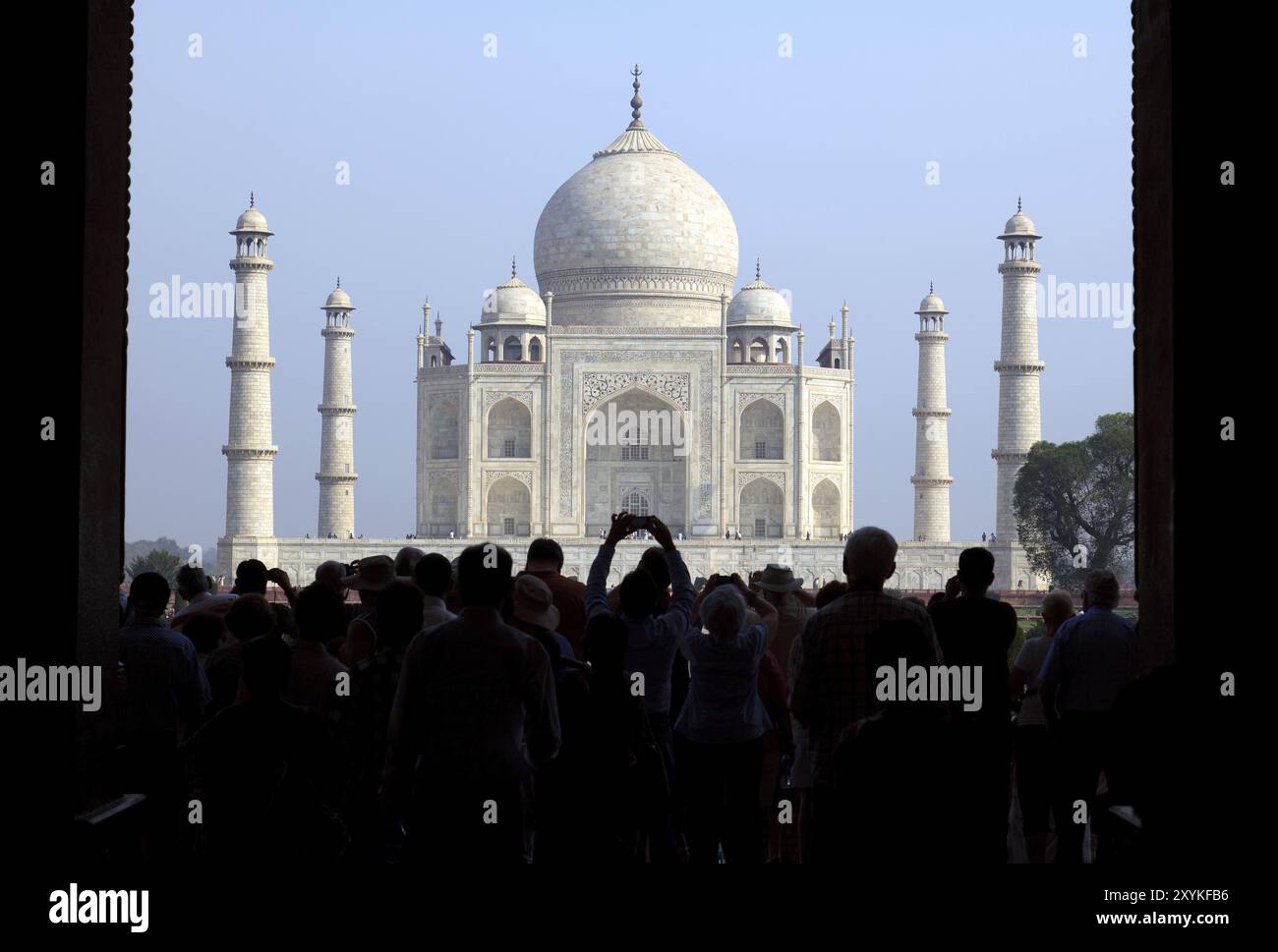 The first view of the Taj Mahal Stock Photo - Alamy