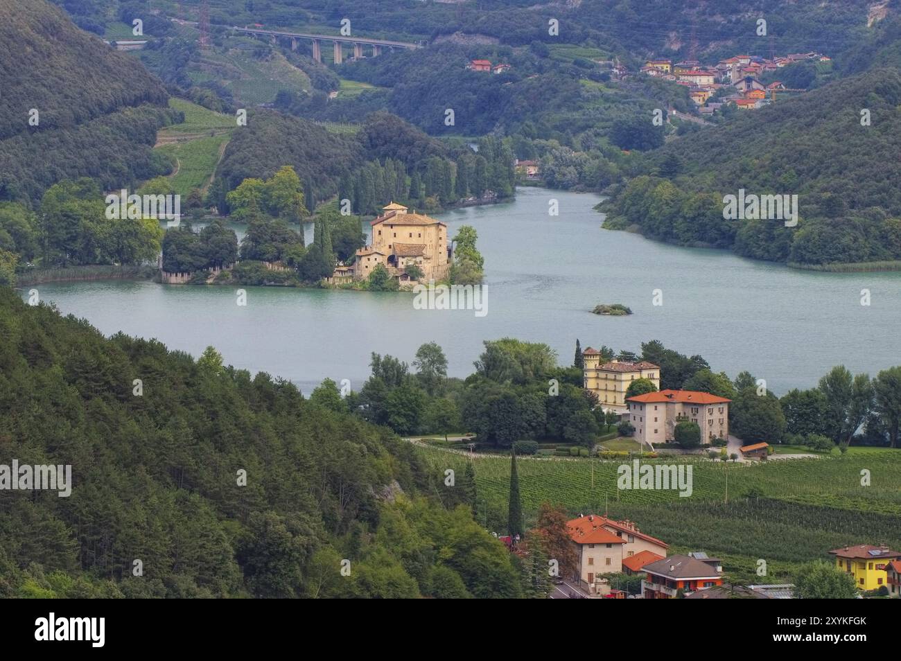 Toblino Castel in Trentino, northern Italy, Toblino Castel in Trentino ...