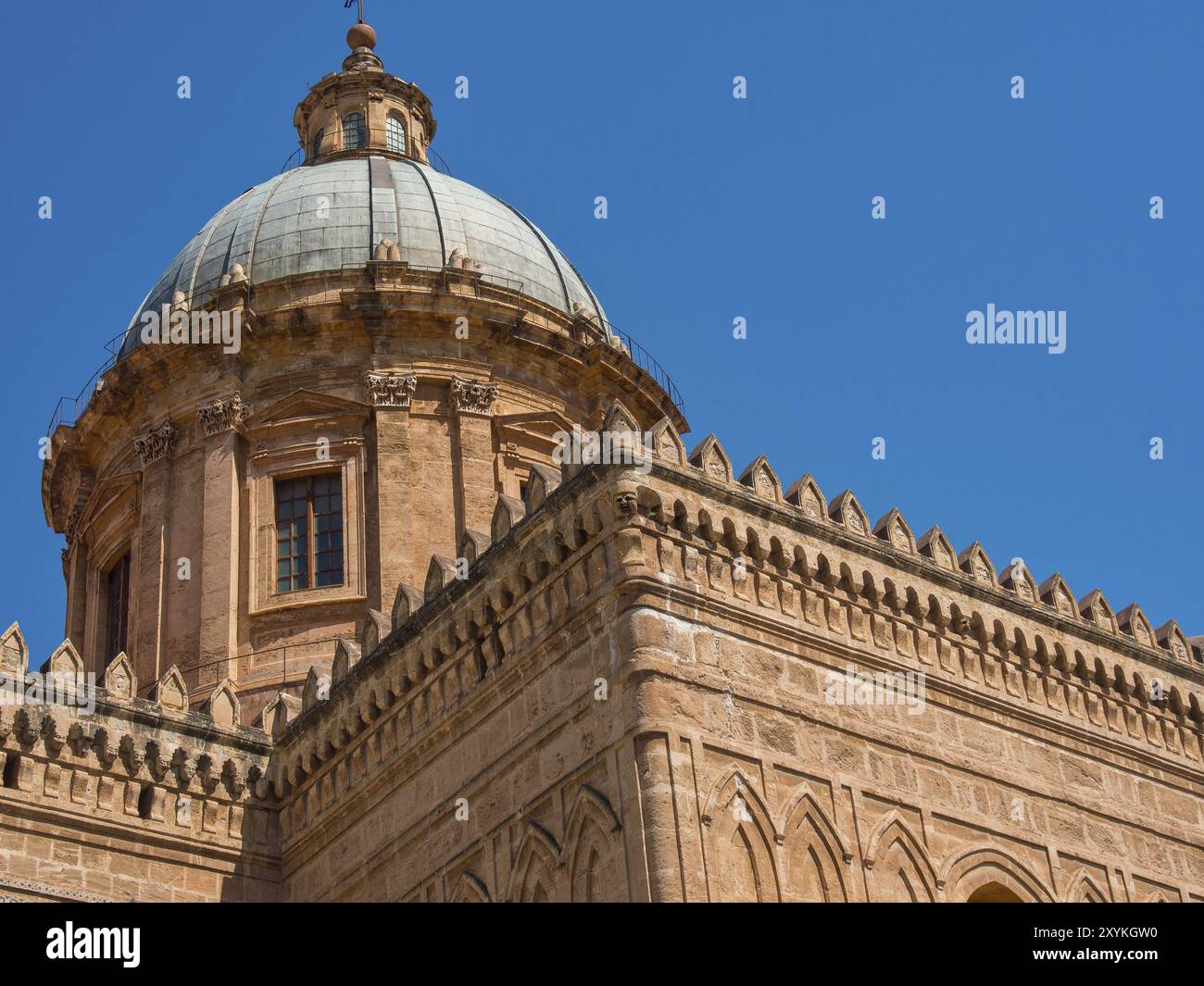 Large dome of a historic building with a detailed exterior facade ...