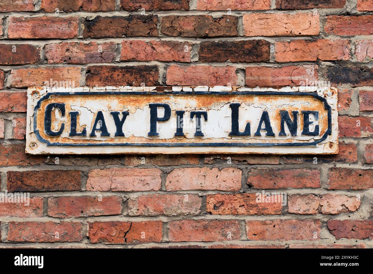 Leeds England: 4th June 2024: A weathered street sign Clay Pit Lane ...