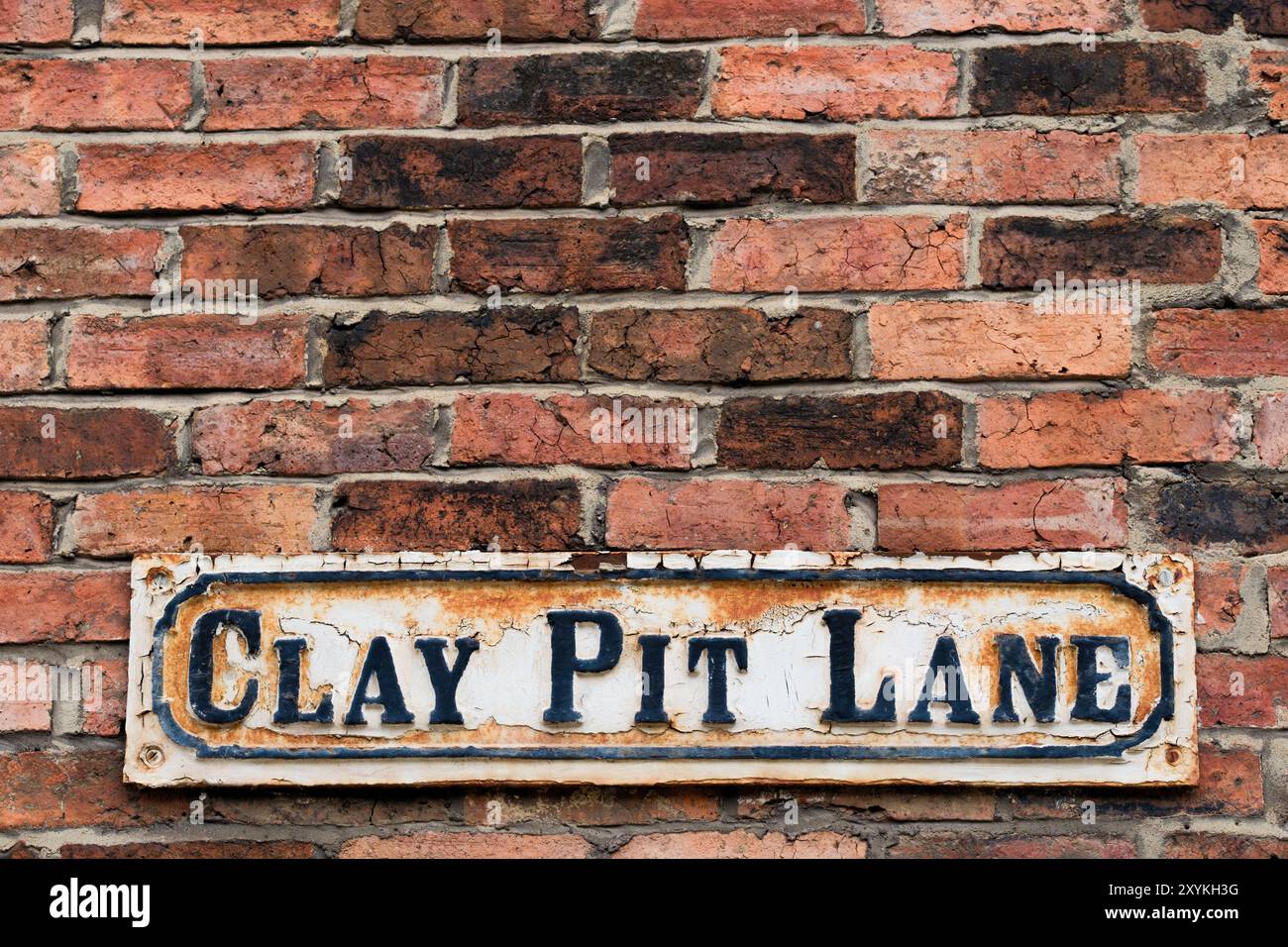 Leeds England: 4th June 2024: A weathered street sign Clay Pit Lane ...