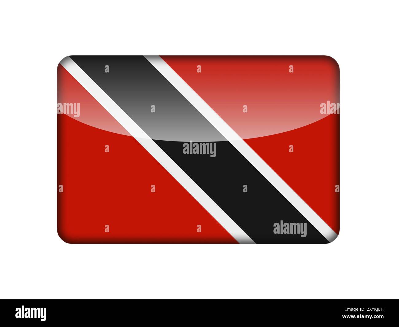The Trinidad and Tobago flag in the form of a glossy icon Stock Photo - Alamy