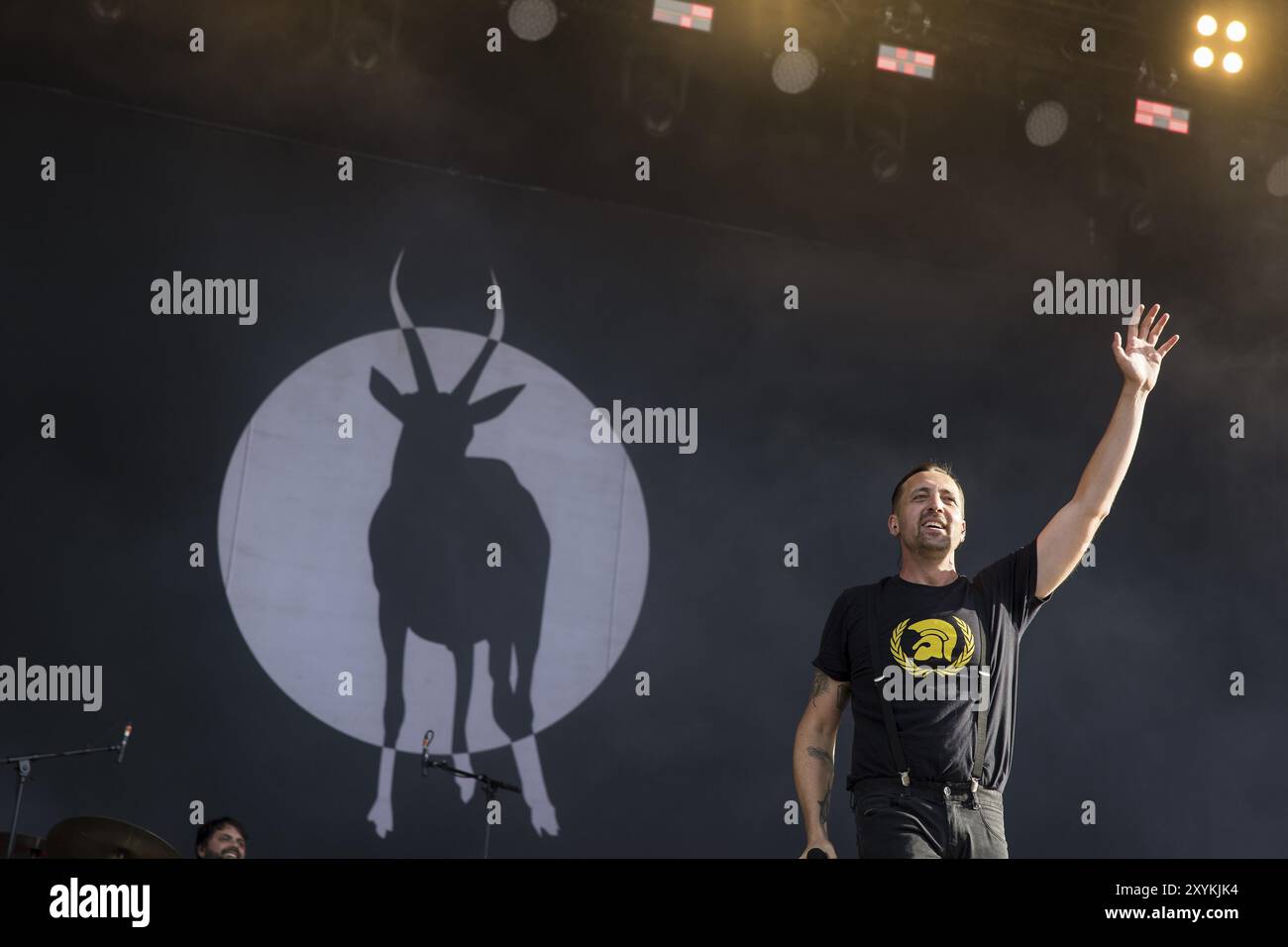 Danger Dan (Daniel Pongratz), rapper of the Antilopen Gang at the ...