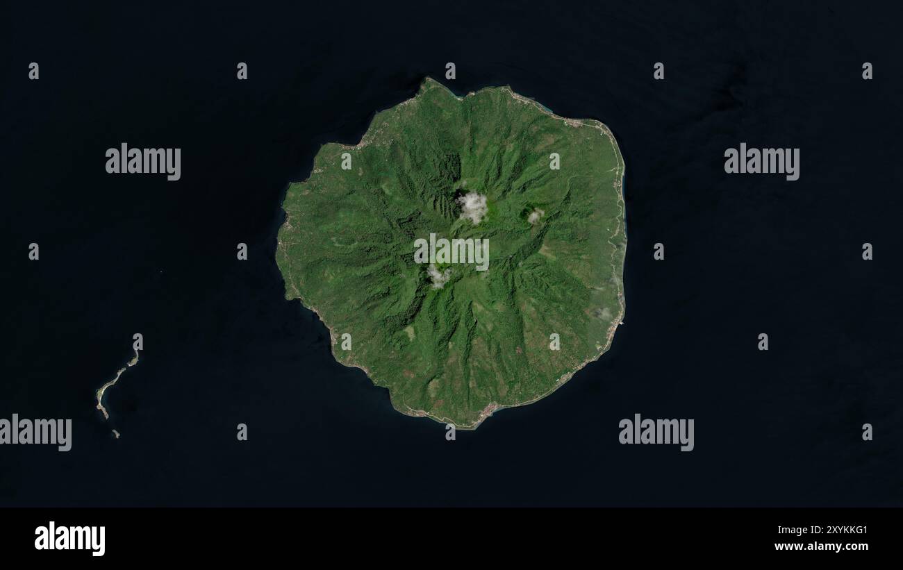 Maripipi Island in the Philippine Sea on a satellite image taken in ...