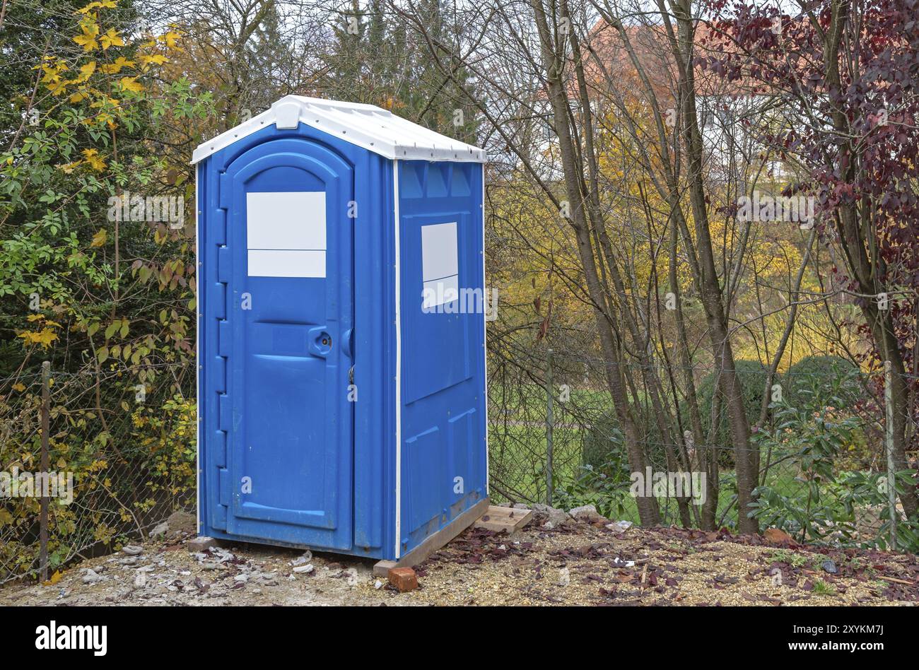 Toilet block on a building site Stock Photo - Alamy