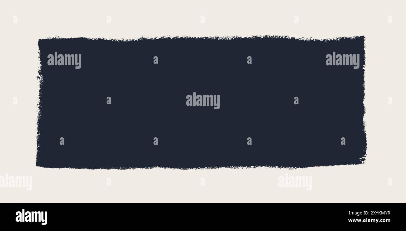 Black square frame with grunge torn edges. Vector illustration of rough ripped rectangle ...