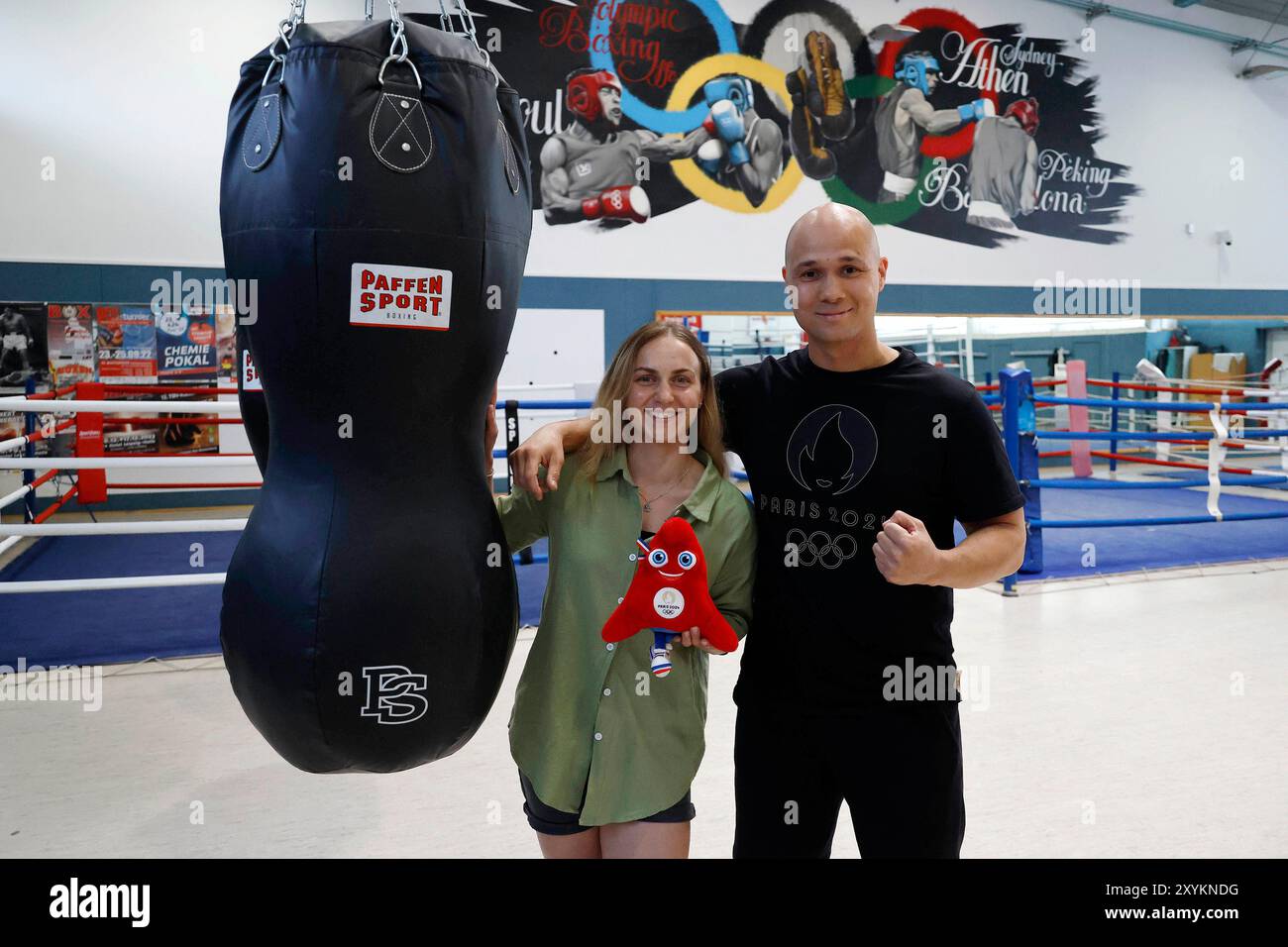 Frankfurt(Oder) 03.05.2024 Boxtraining Maxi KLÖTZER li.- beim Training ...