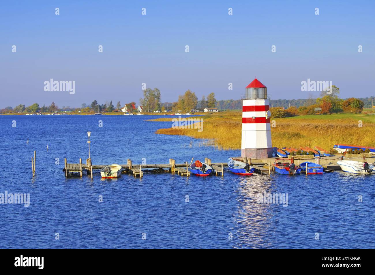 Insel Ummanz Leuchtturm in Deutschland, the lighthouse on island Ummanz ...