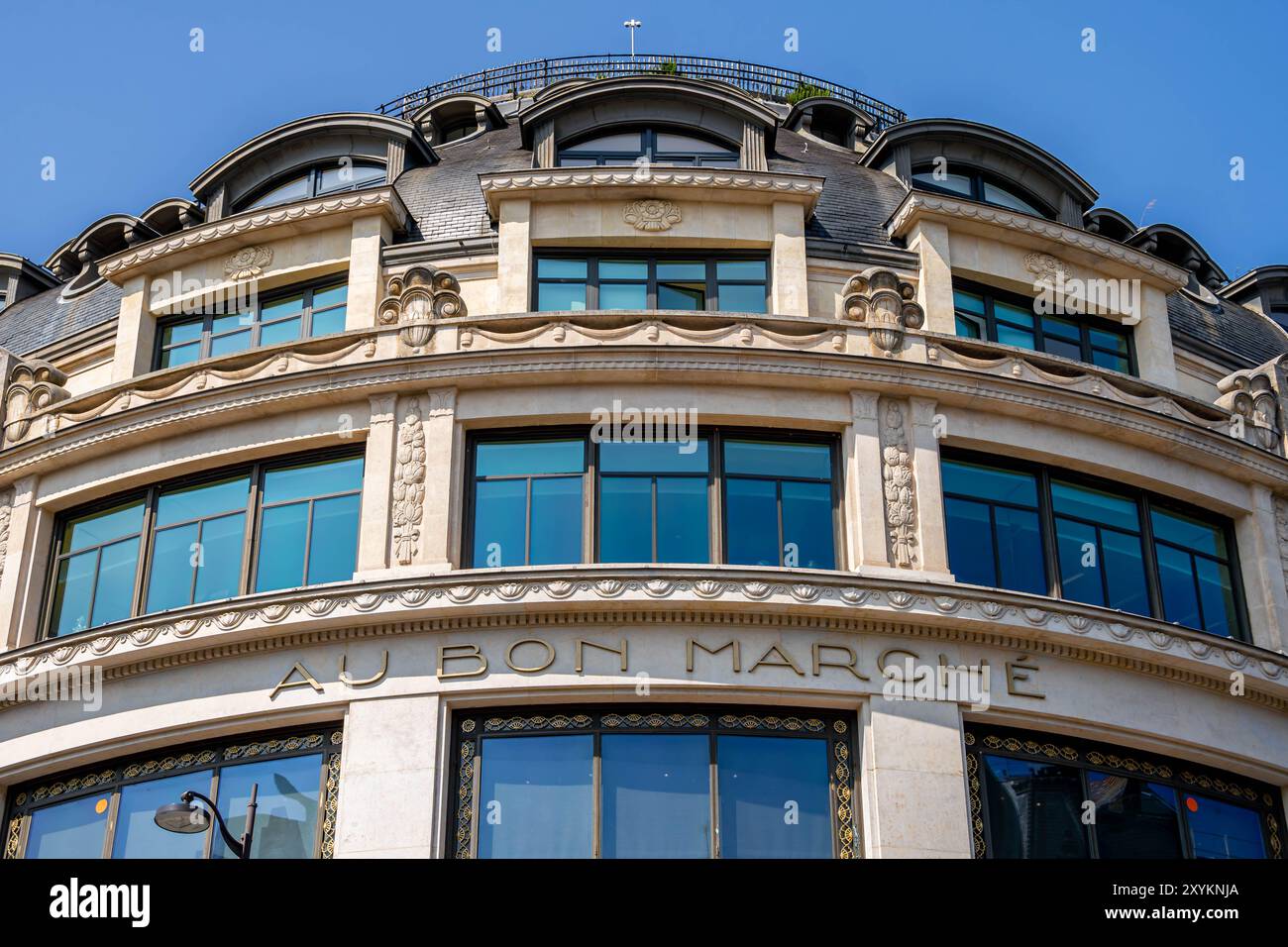Facade of a Bon Marché building. Le Bon Marché, formerly called 'Au Bon ...