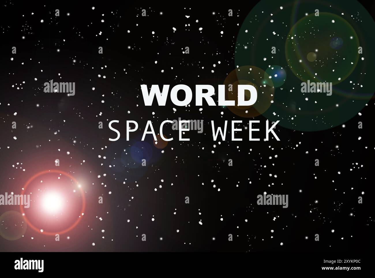 World Space Week 2024 Event Banner on a black background Stock Photo ...