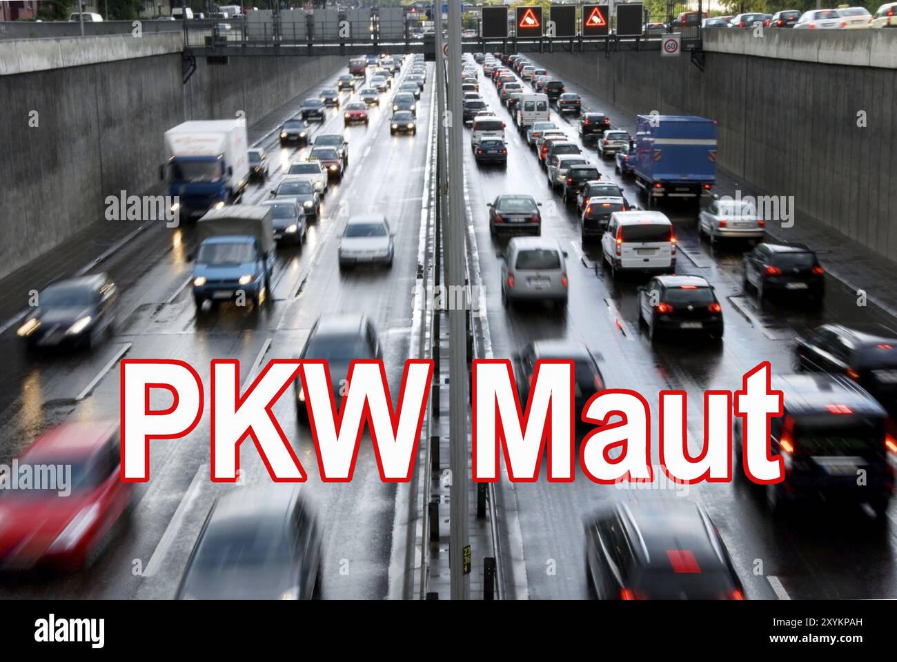 Pkw maut test highway at rush hour in berlin Stock Photo - Alamy