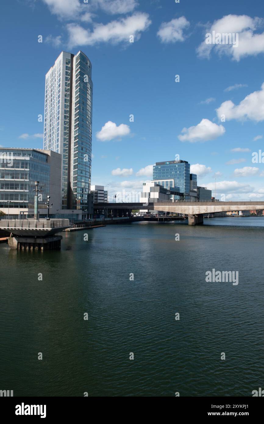 The River Lagan in Belfast City Centre, Northern Ireland Stock Photo ...