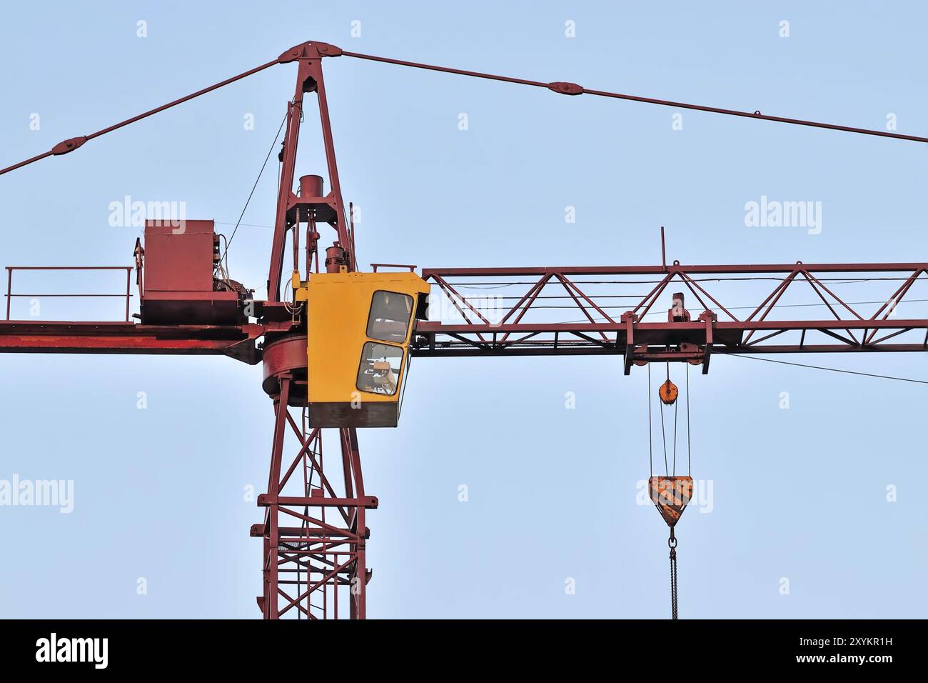 Construction crane close up on sky background Stock Photo - Alamy