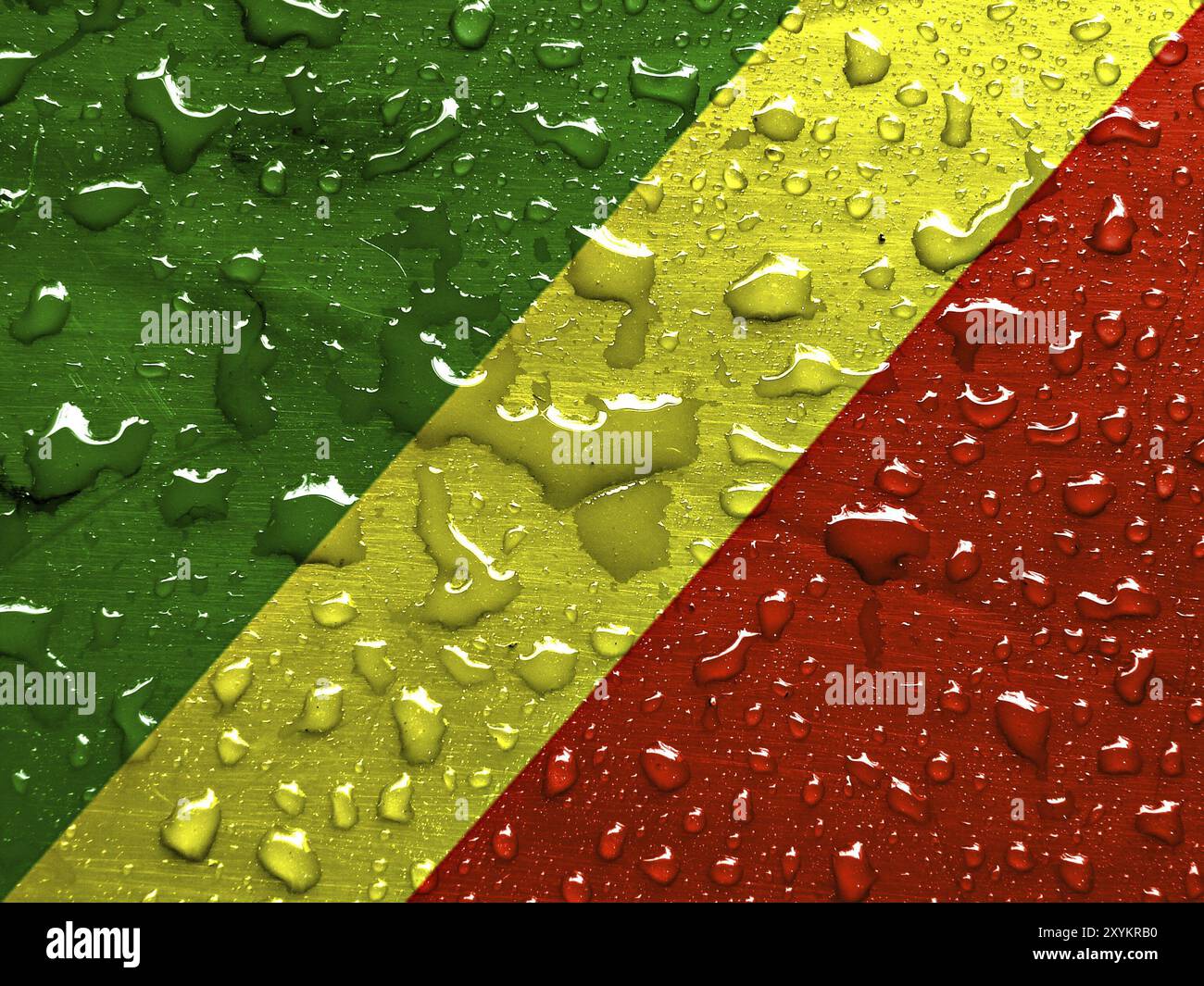 Flag of Congo with rain drops Stock Photo - Alamy