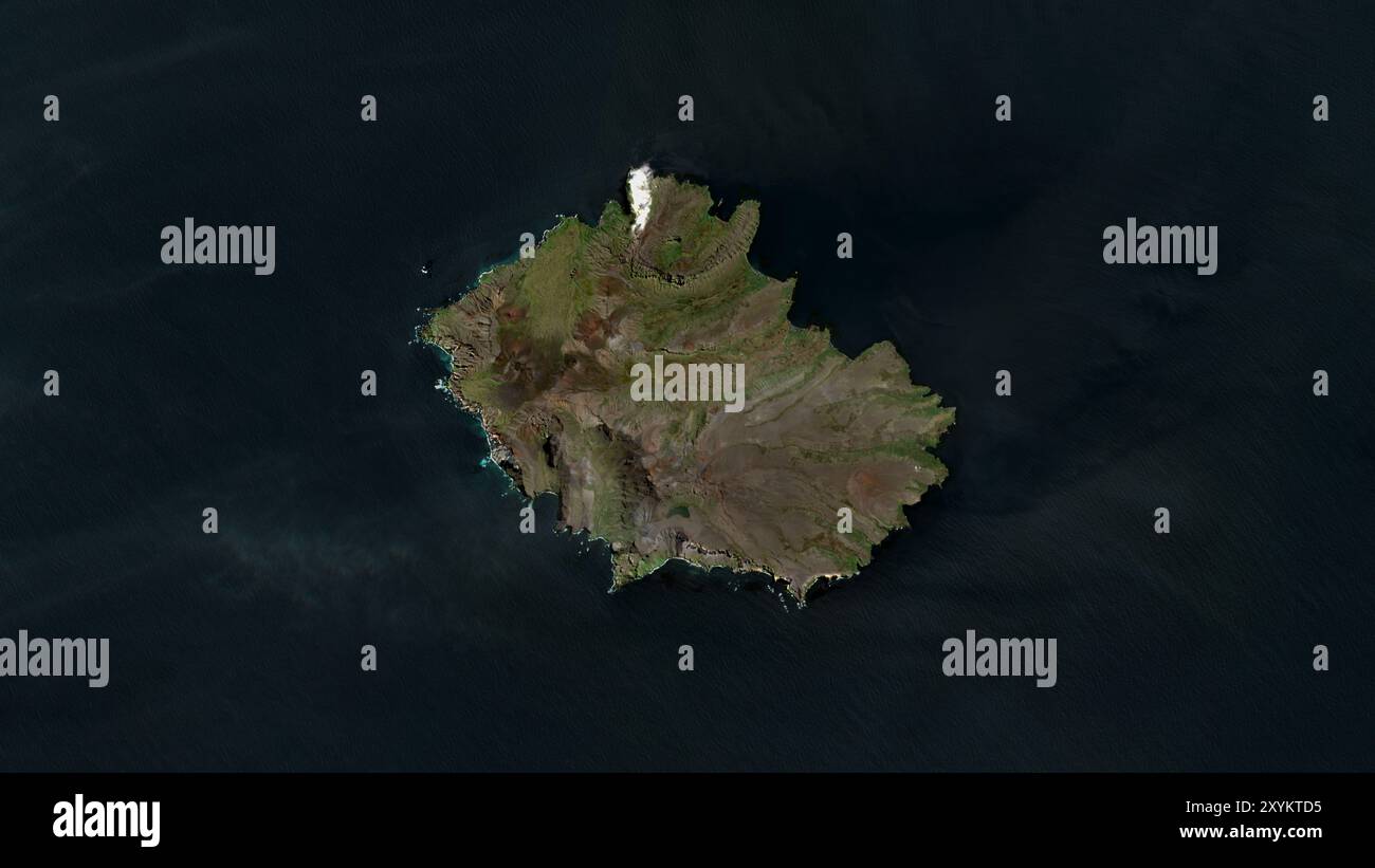 Possession Island in the Indian Ocean on a satellite image taken in ...